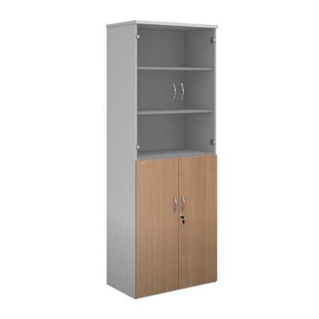 Open / Wood Doors Combination Unit 1440mm High | CDF Office Furniture